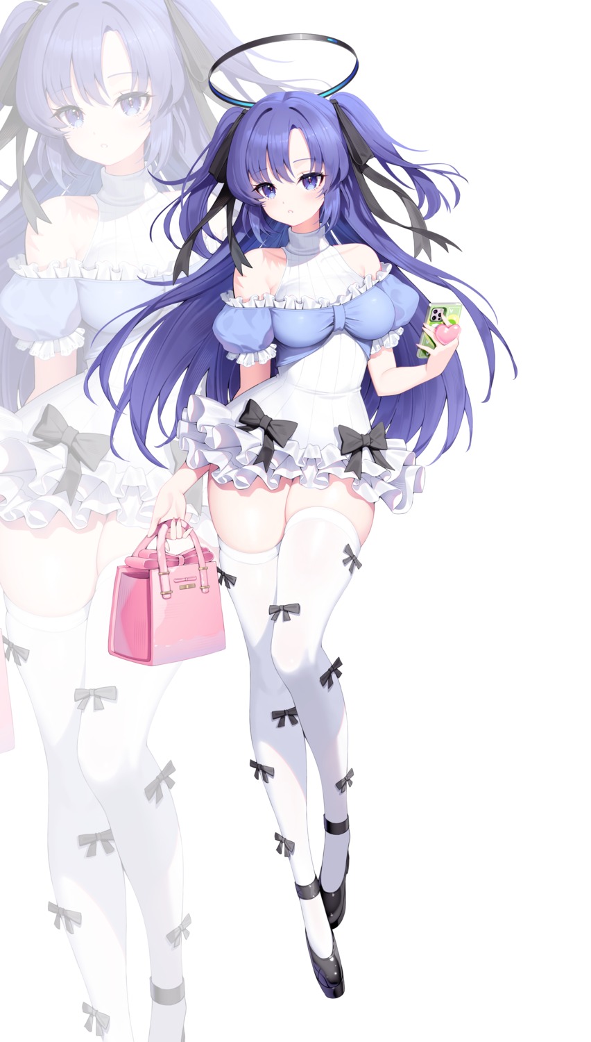 yuri (chocho q) blue archive hayase yuuka halo thighhighs | #1179968 | yande.re